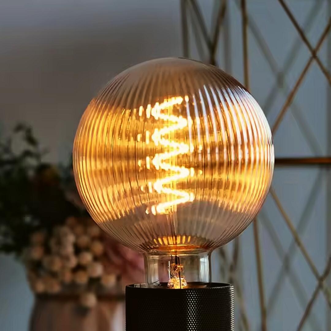 Ripple E27 Edison Bulb Large XL, Retro Light, Quirky Light, Vintage ...
