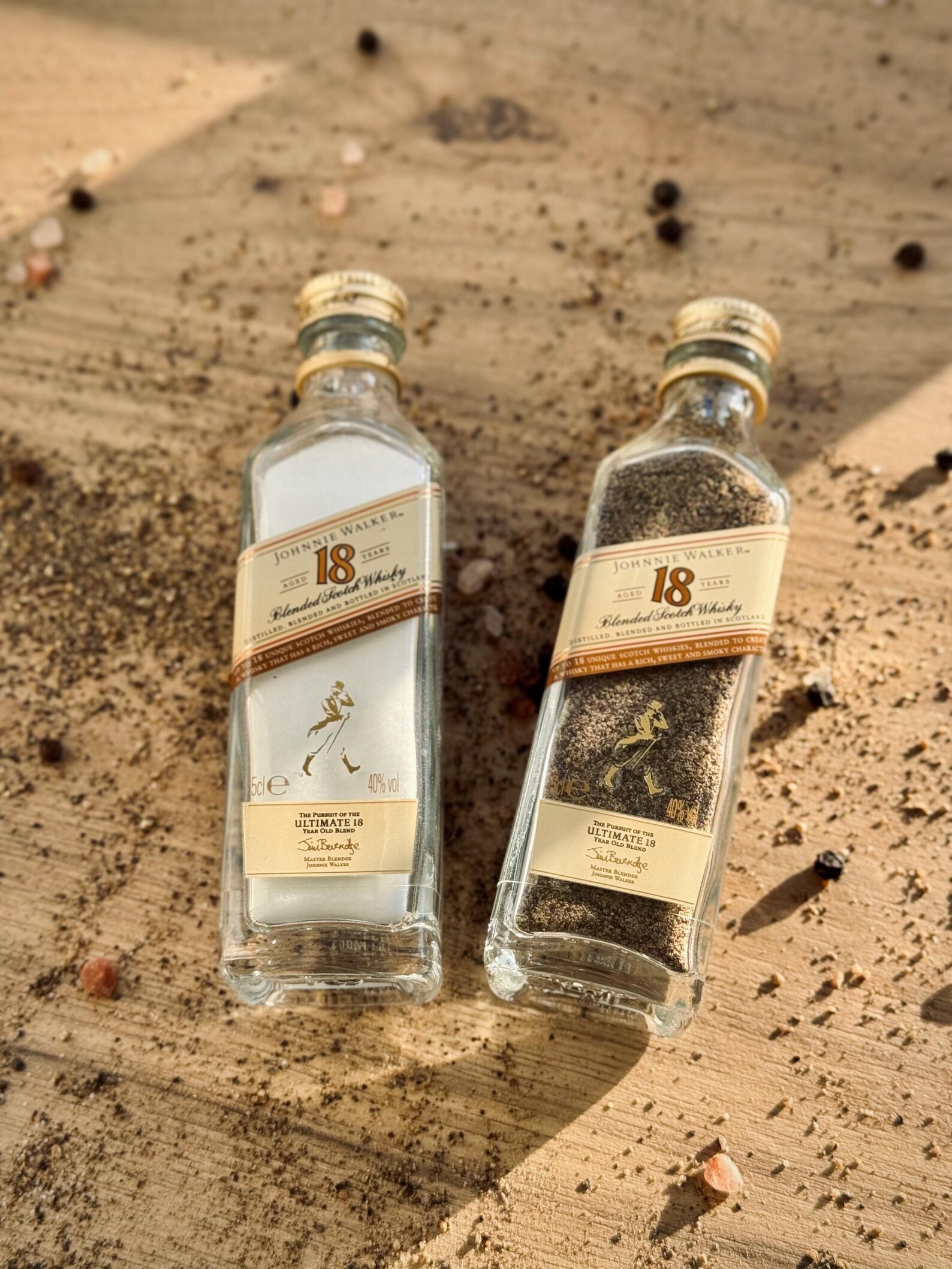 Novelty Mini Johnnie Walker Salt and Pepper Shakers Gift Set - Mini 5cl ...