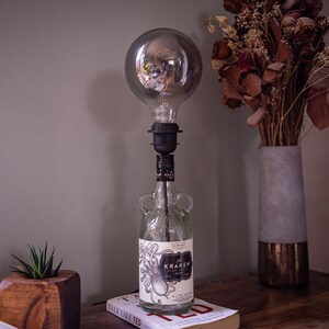Kraken Rum Bottle Light - Upcycled Recycled Light, Halloween Light ...