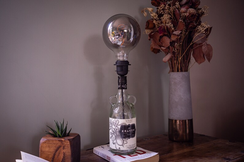 Kraken Rum Bottle Light - Upcycled Recycled Light, Halloween Light ...