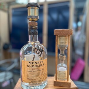 Unique Monkey Shoulder Whiskey Bottle Hourglass - 60 Seconds Egg Timer ...