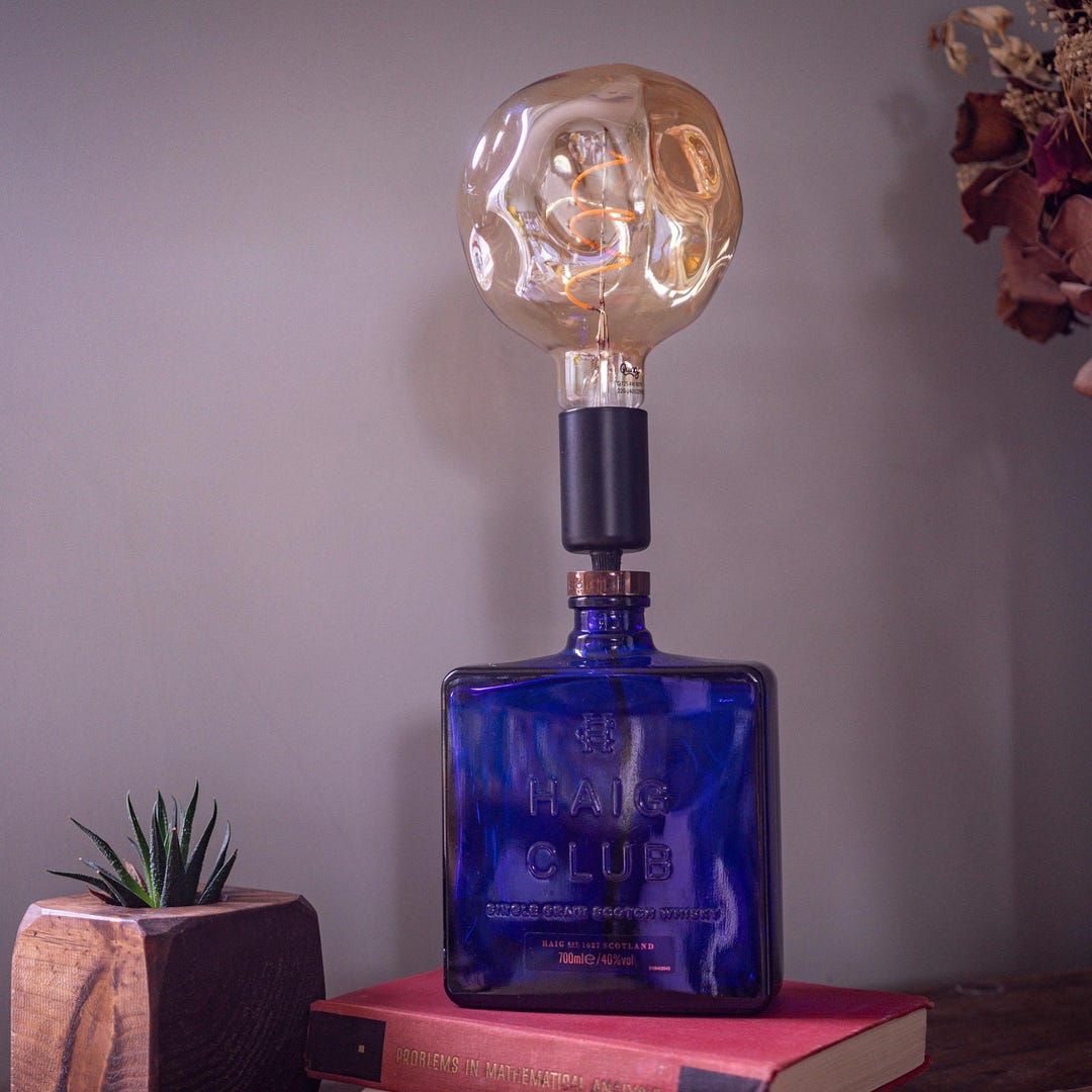 Haig Club Blue Whisky Bottle Table Lamp - Limited Edition, Whiskey ...
