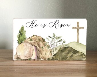 He is Risen Sign | Etsy