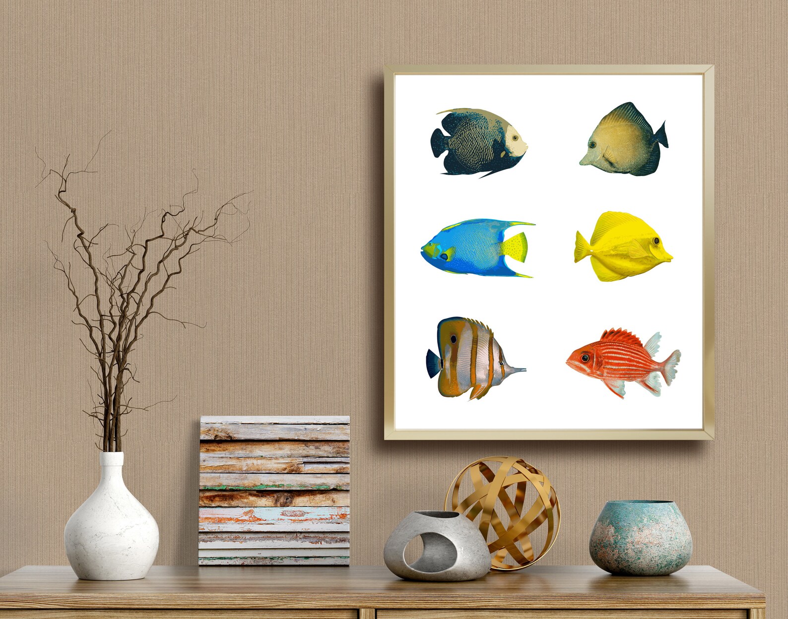 Poster Set of 6 Ocean Fishes Fish Wall Art Poster of Fish | Etsy
