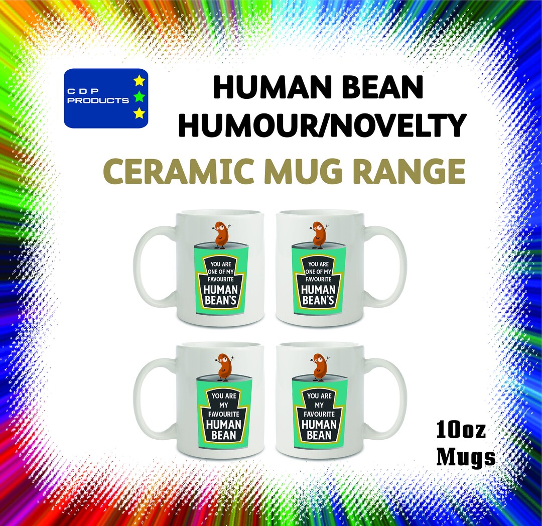 Novelty Human Bean Ceramic Mugs (10oz) - Etsy