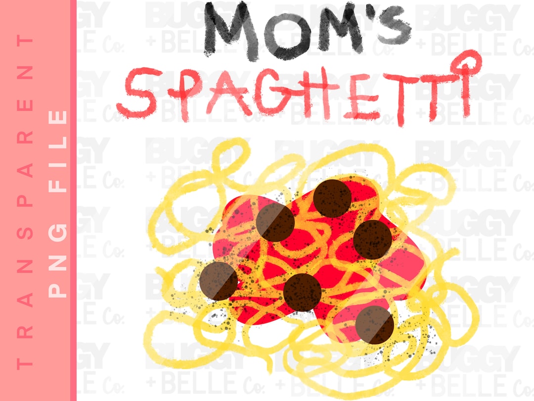 MOMS SPAGHETTI PNG File, Screen Print Transfer File - Etsy