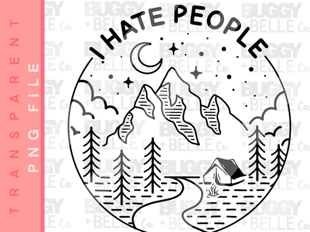 I Hate People PNG File, Screen Print Transfer File - Etsy