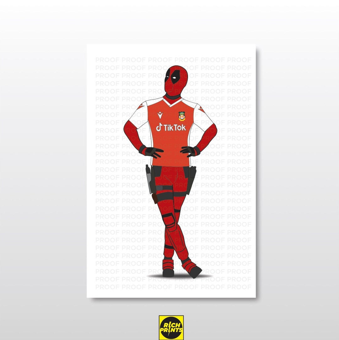 Deadpool - Wrexham Home Shirt - Etsy