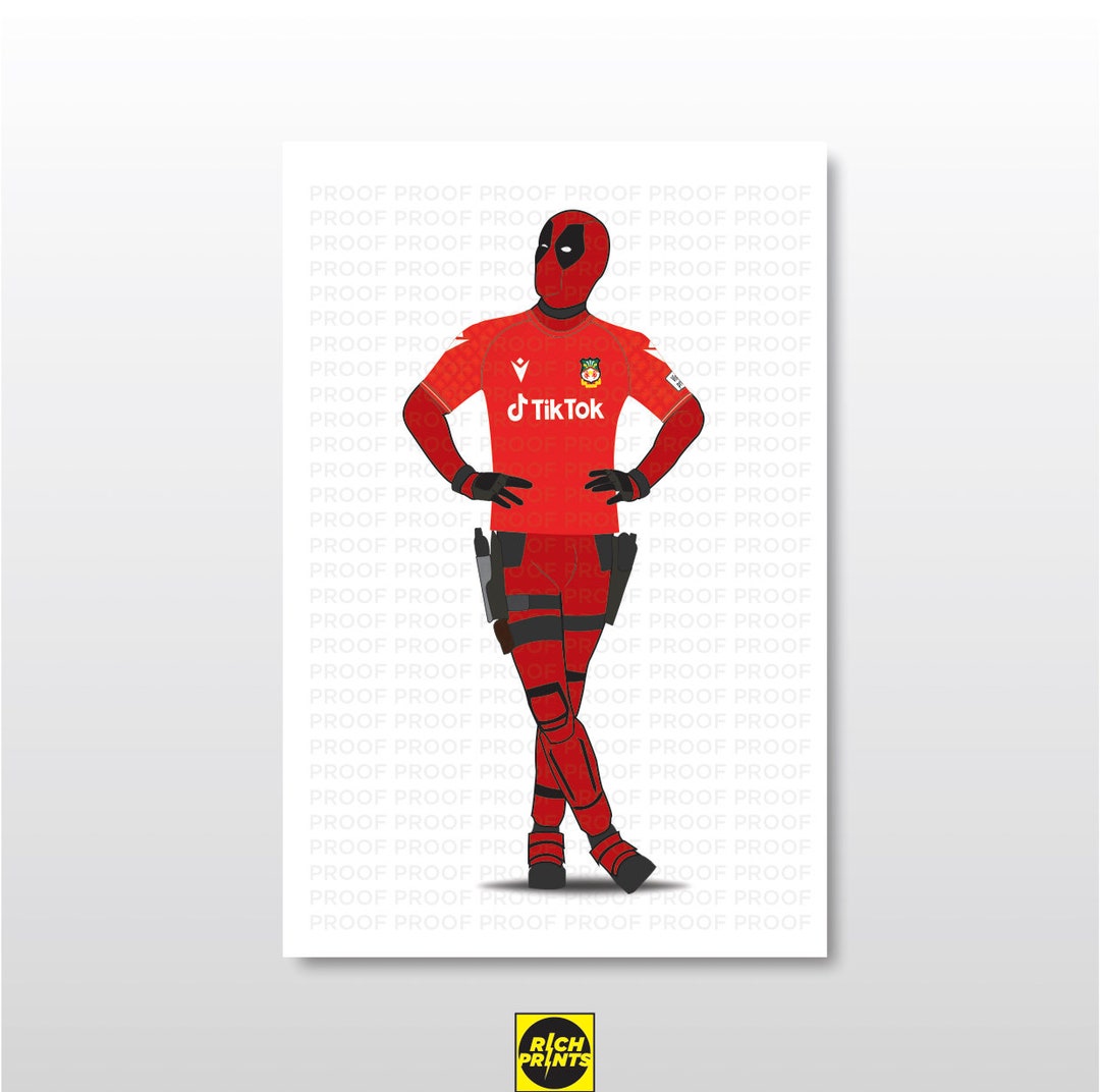 Deadpool - Wrexham Home Kit (2022-2023) - Etsy