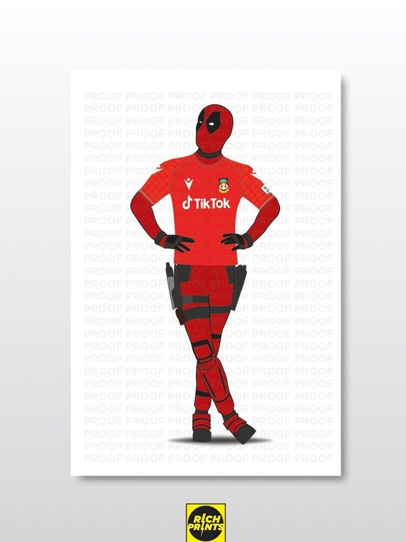 Deadpool Wrexham Home Kit 2022-2023 - Etsy