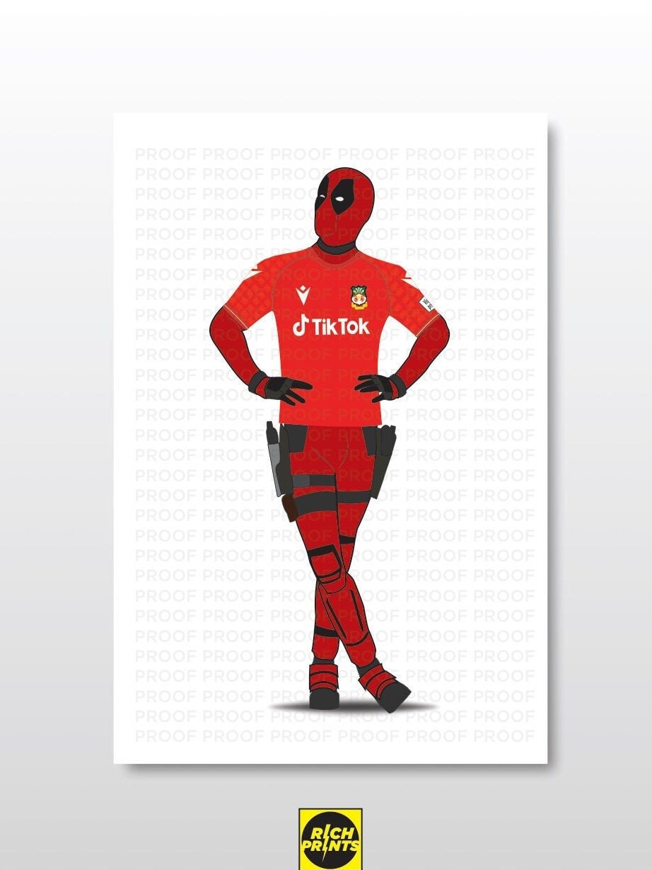 Deadpool Wrexham Home Kit 2022-2023 - Etsy