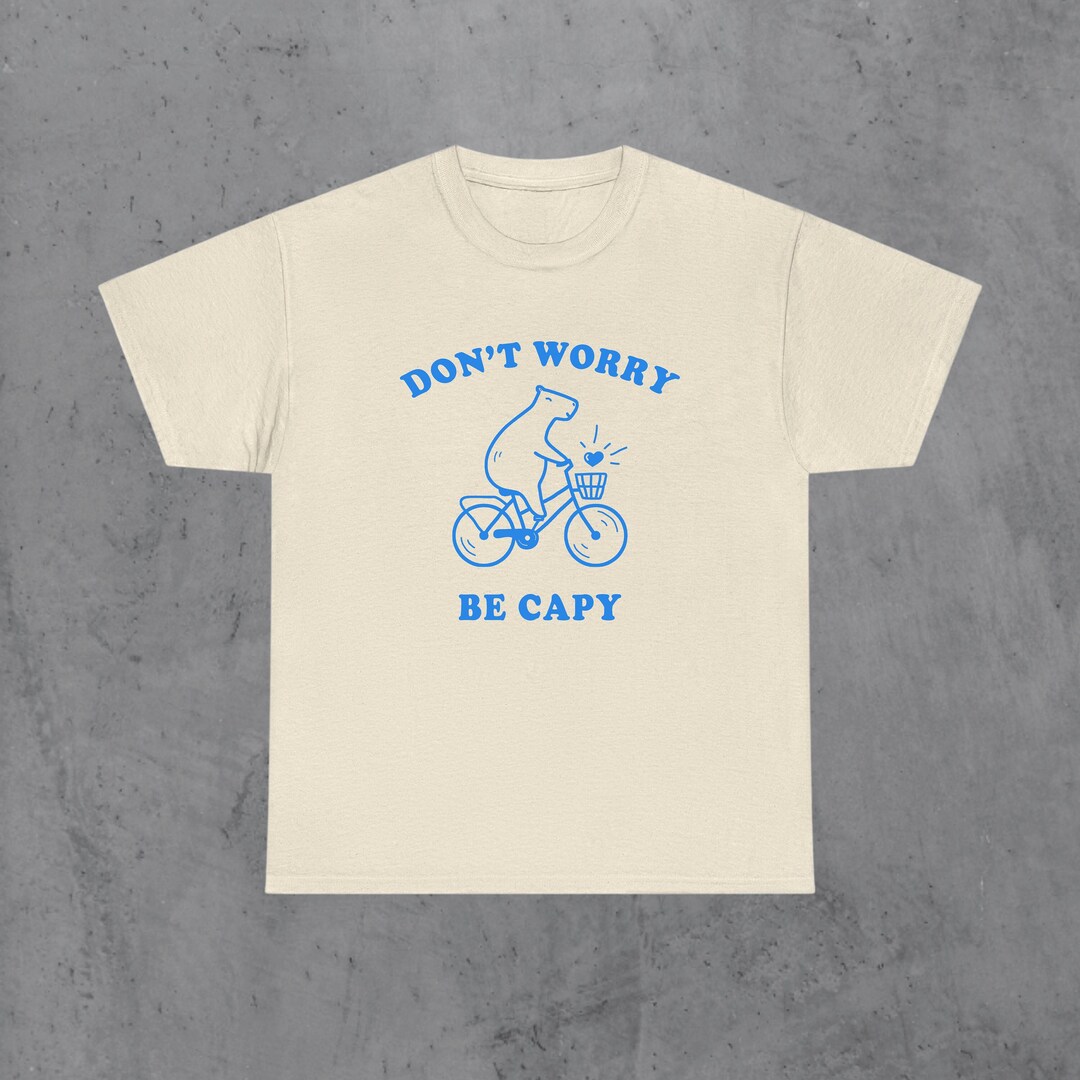 Capybara Vintage 90s T-shirt Funny Capybara Don't Worry Be Capy Tiktok ...