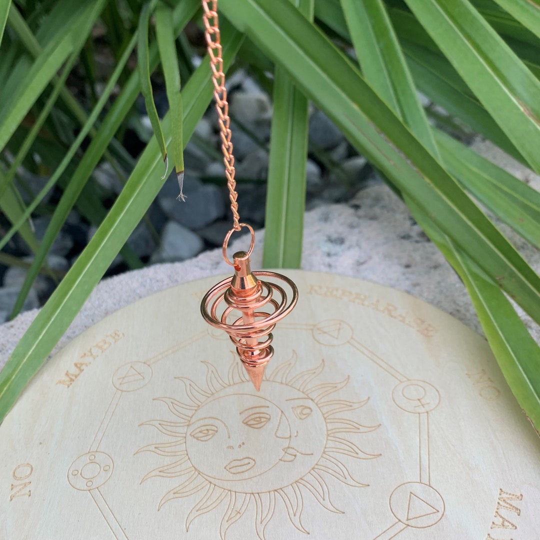 Divinatory Pendulum of Dowsing in Spiral Copper, Magic, Divinatory Art ...