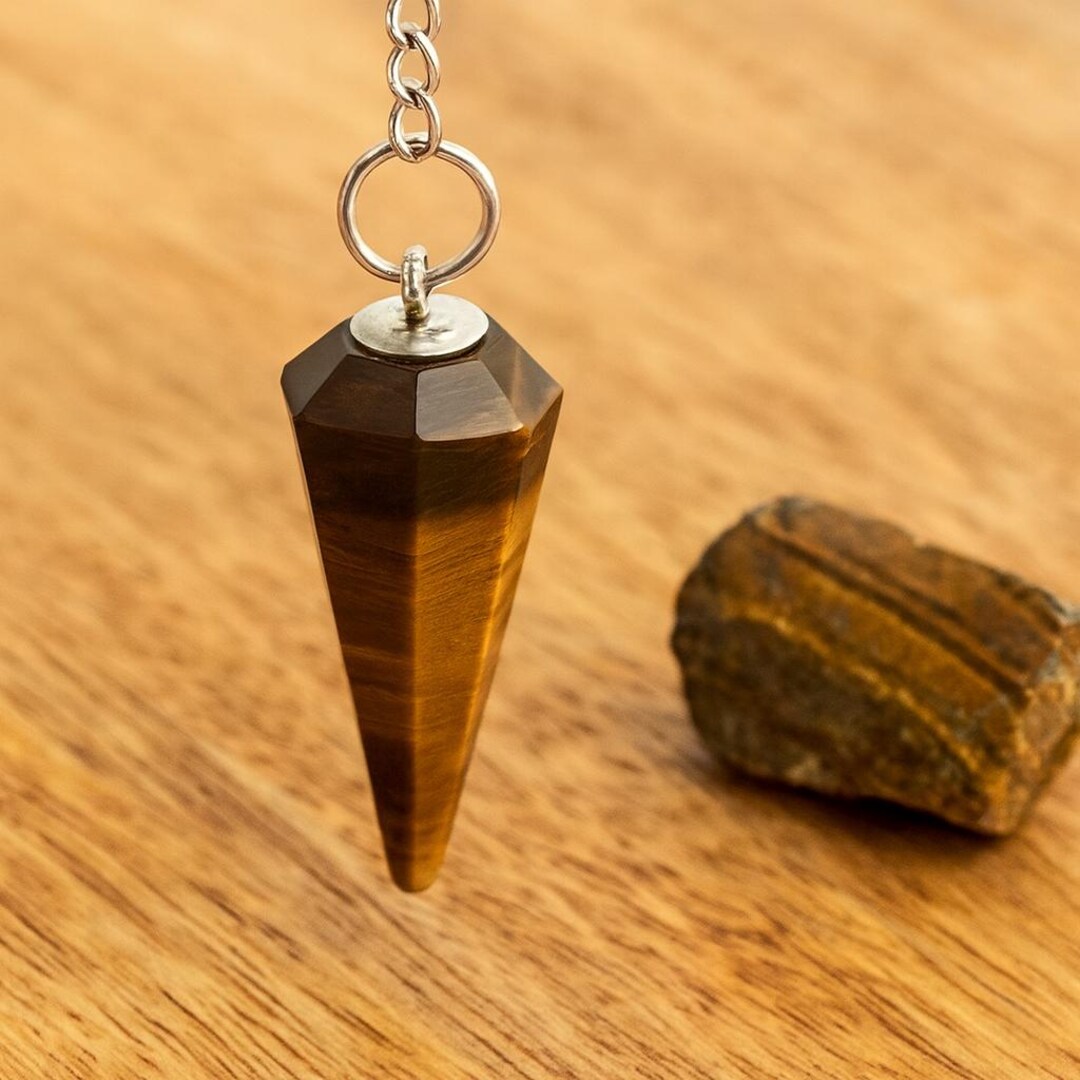Natural Tiger Eye Pendulum – Dowsing, Divination, Magnetism ...