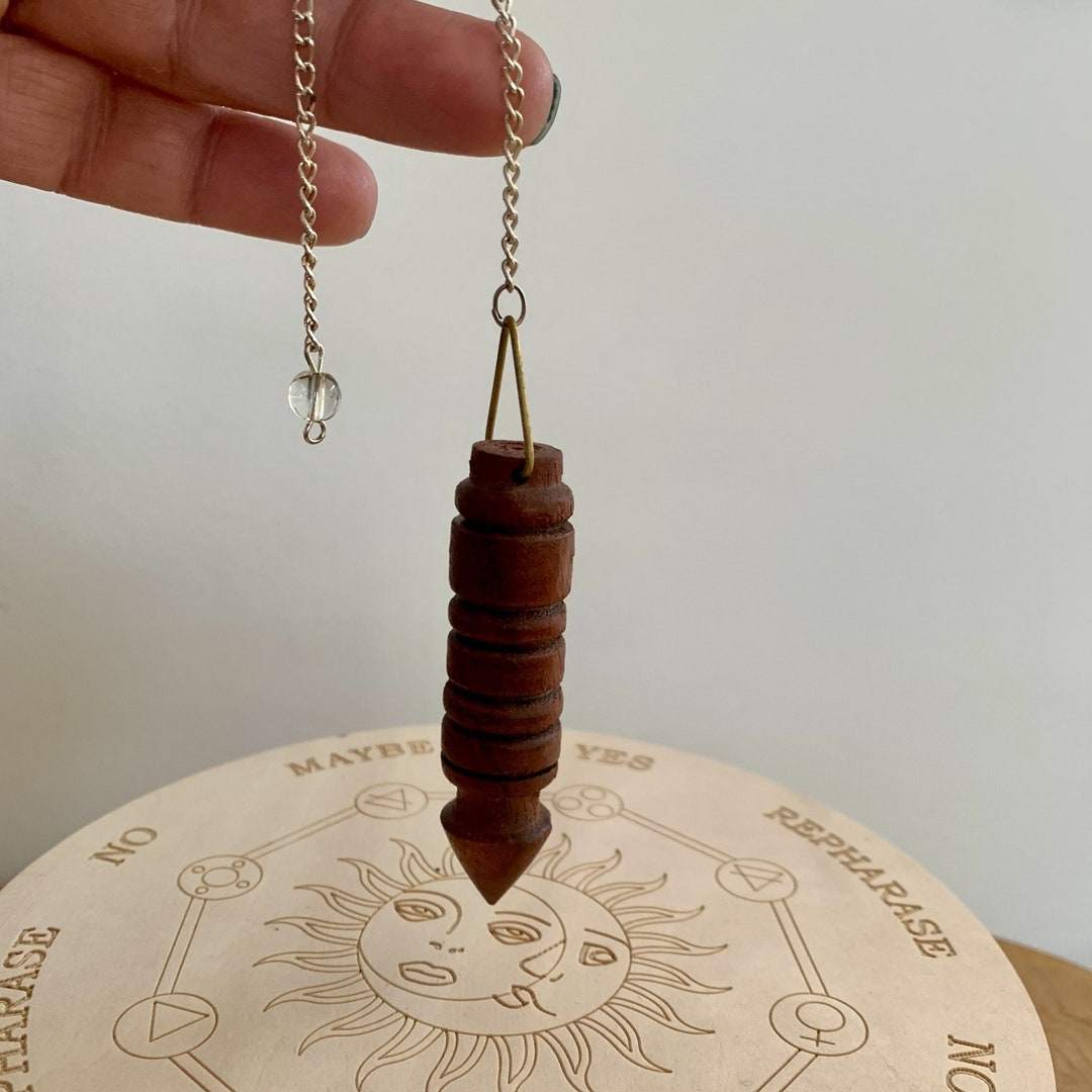 Isis Pendulum in Rosewood, Wooden Pendulum, Ankh, Dowsing, Divinatory Art, Divinatory Pendulum ...