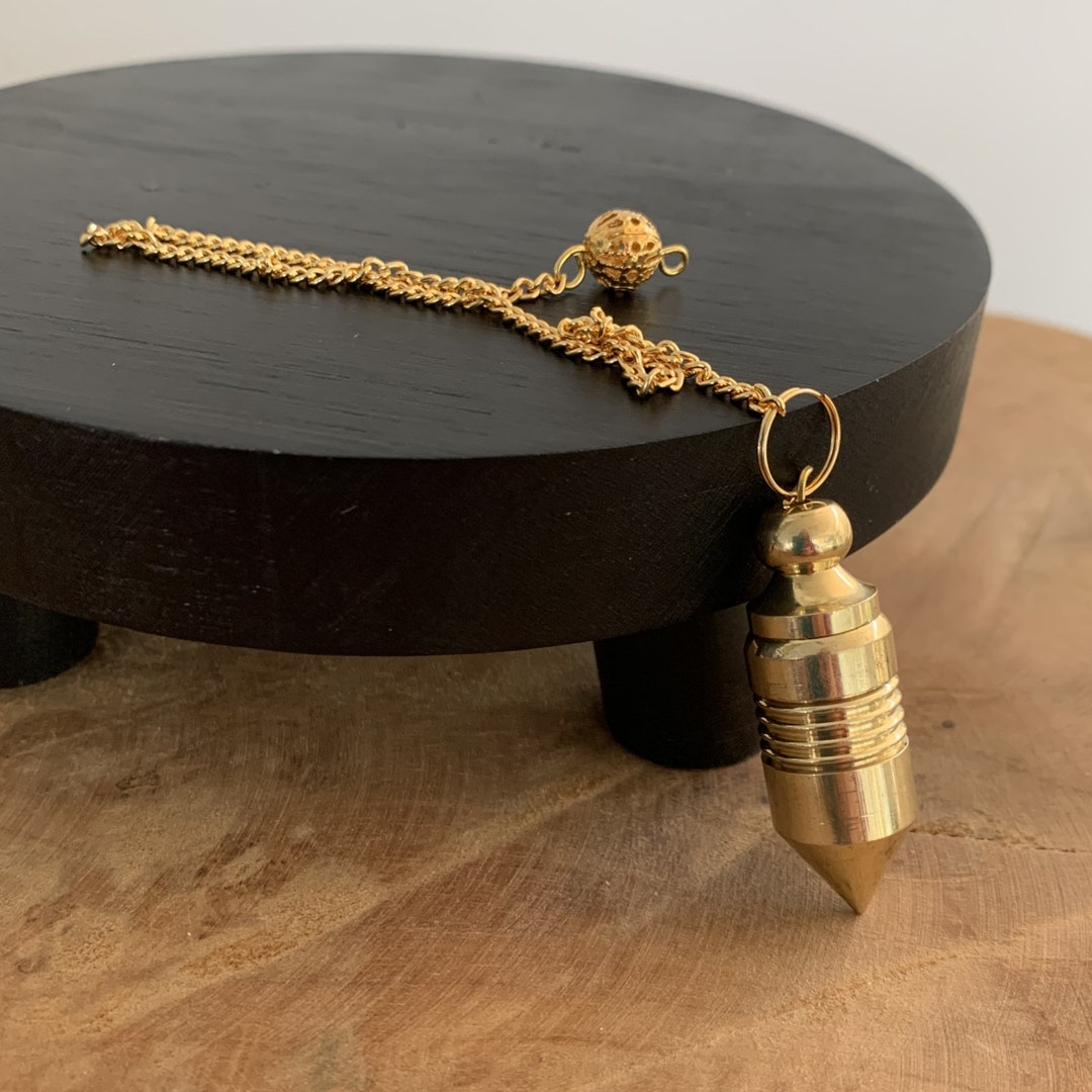 Brass Witness Pendulum, Grooved Dowsing Pendulum, Divinatory Pendulum ...