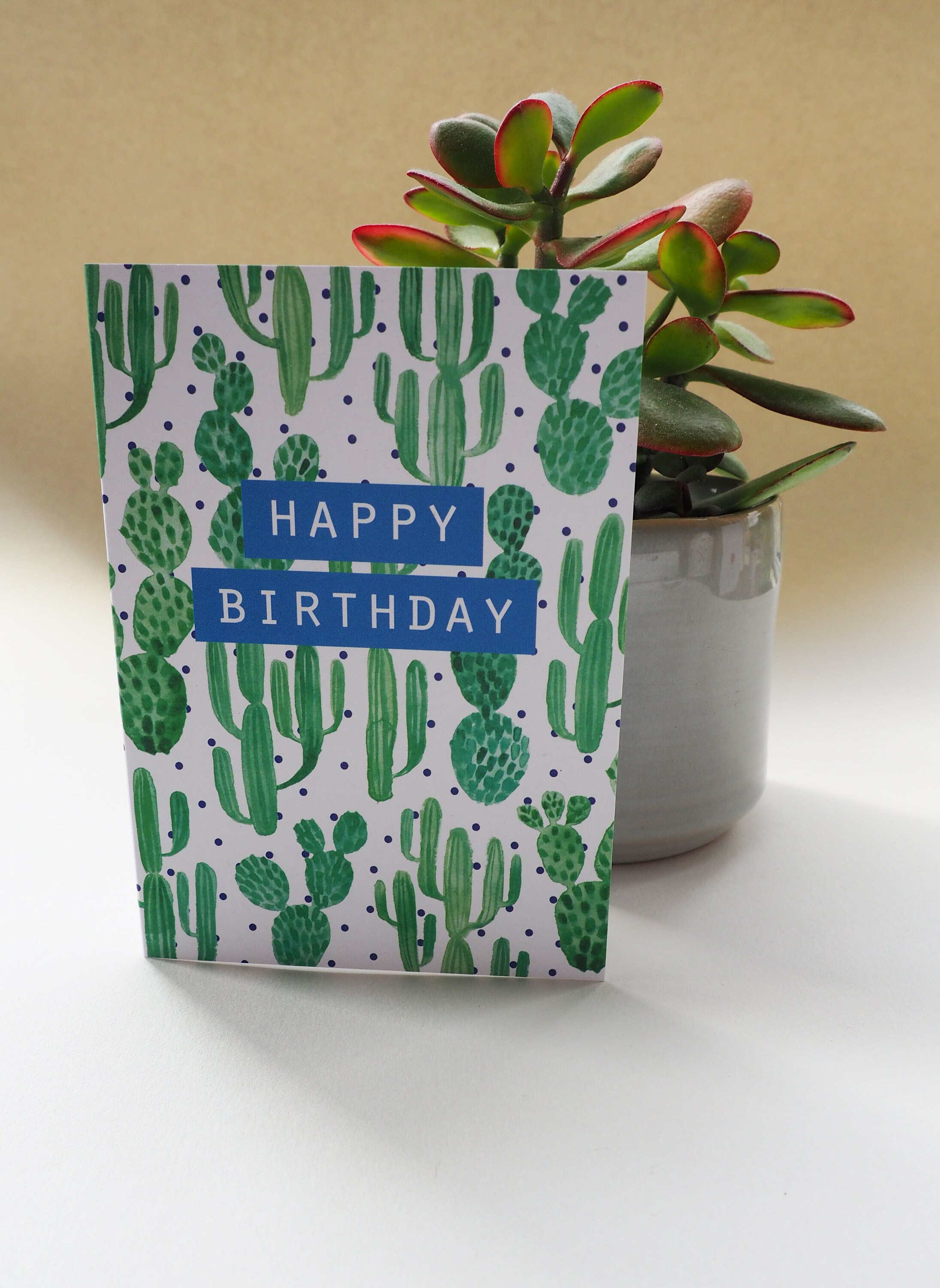 Cactus Print Birthday Card Cacti Happy Birthday - Etsy