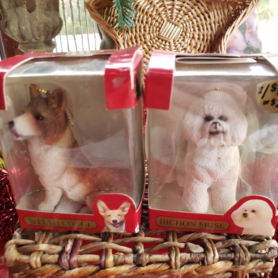 Bichon Frise OR Welsh Corgi Dog Ornaments Figurines Collector's Series ...