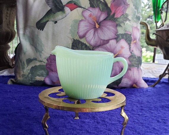 Fire King Jadeite Mid Century Modern Jane Ray Creamer Vintage - Etsy