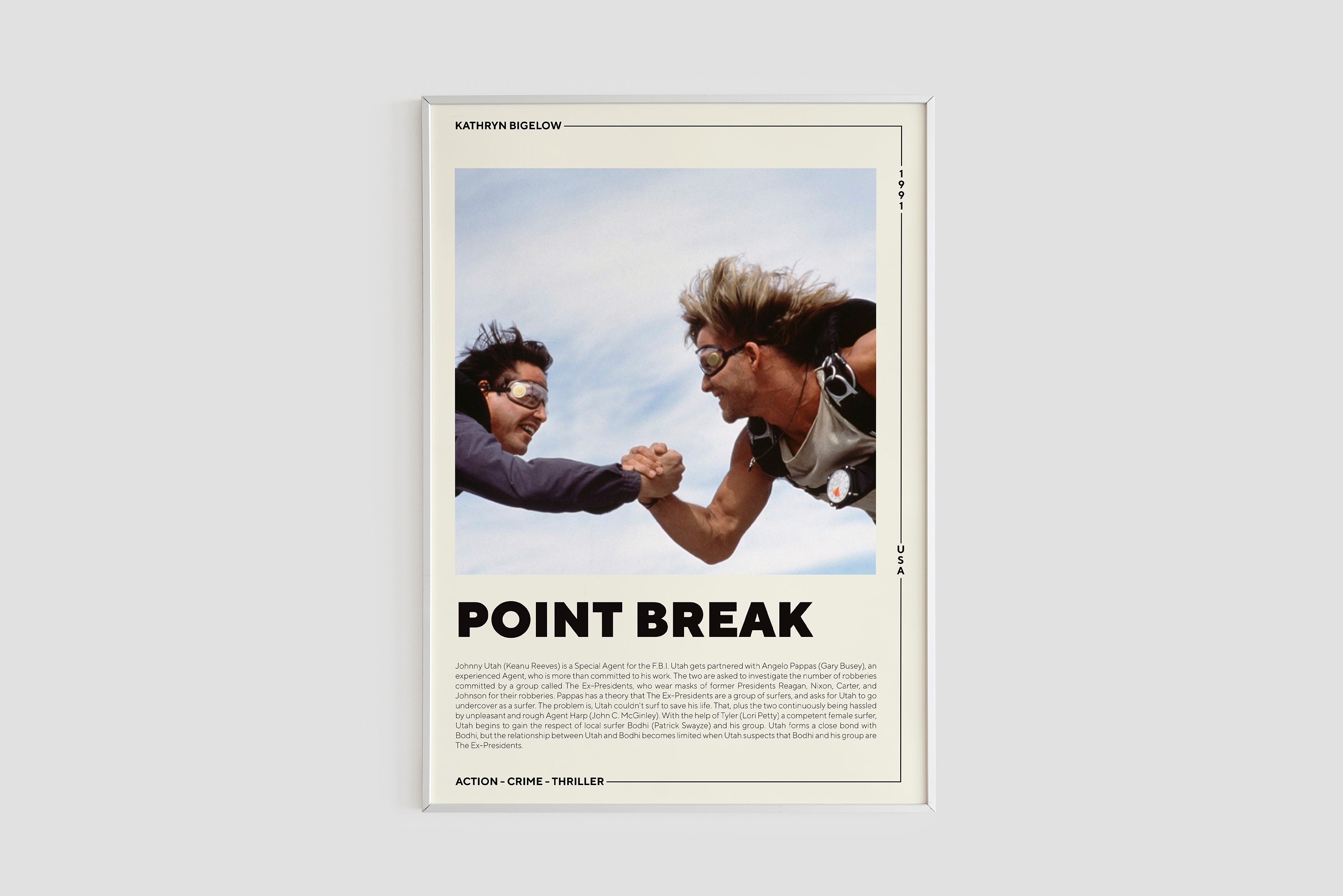 Point Break Poster Kathryn Bigelow Minimalist Movie Poster - Etsy