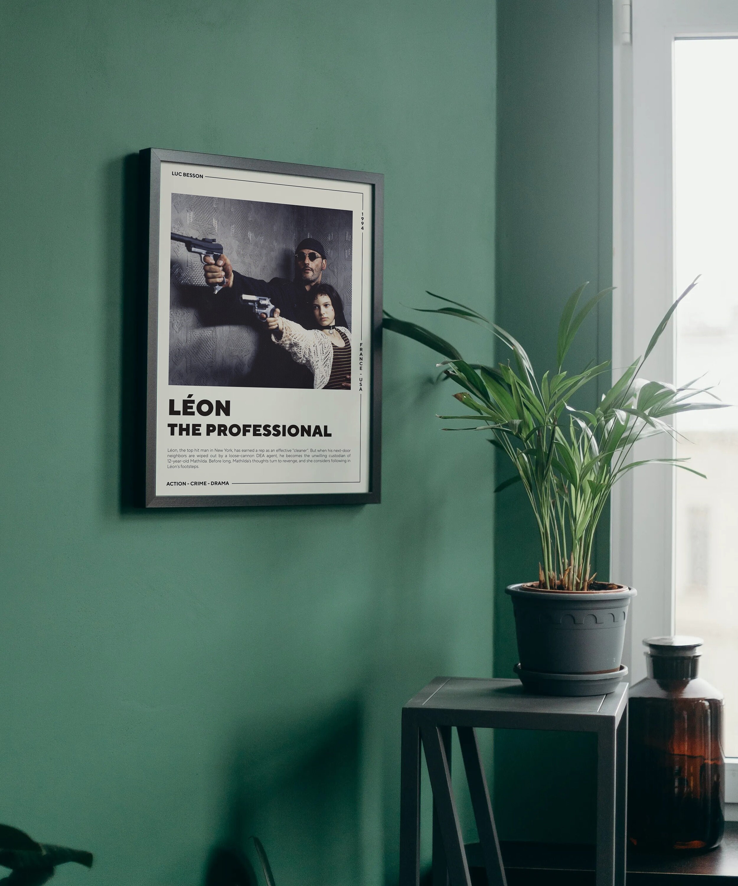 Leon: the Professional Poster DIGITAL Luc Besson Minimalist Movie ...