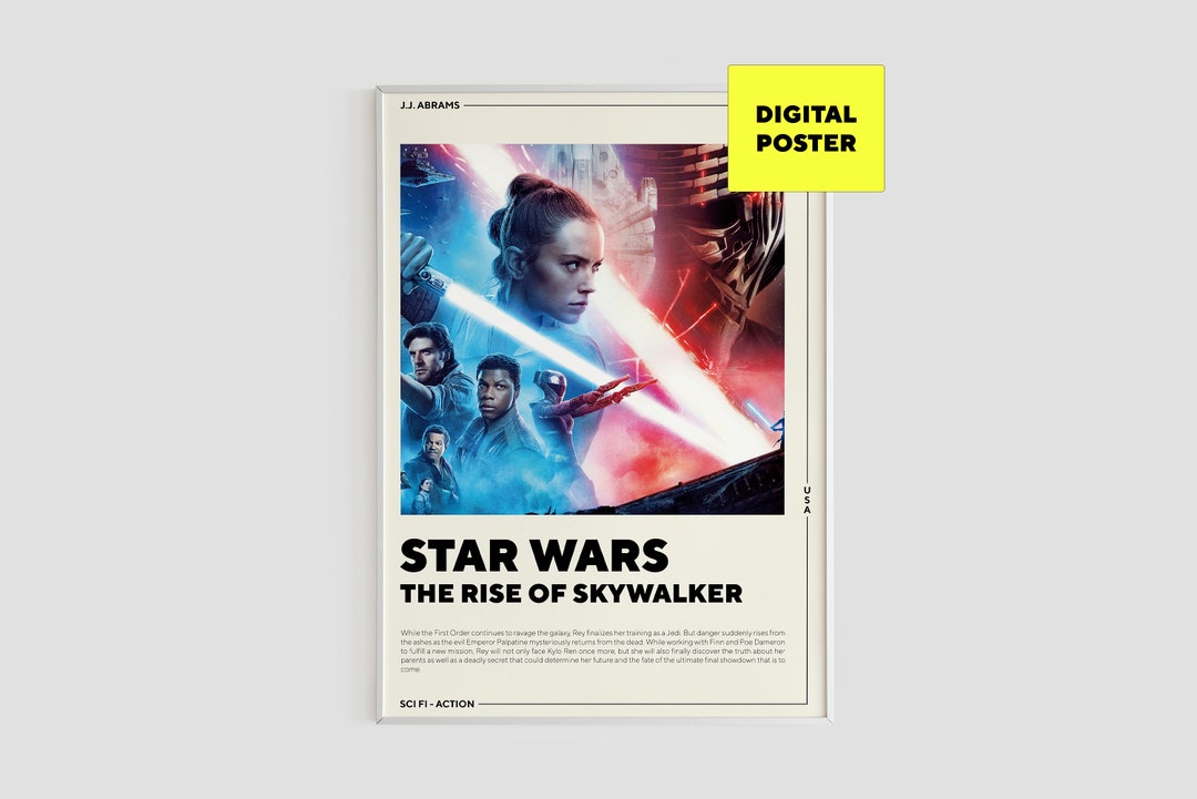 Star Wars the Rise of Skywalker Poster | DIGITAL | J. J. Abrams ...