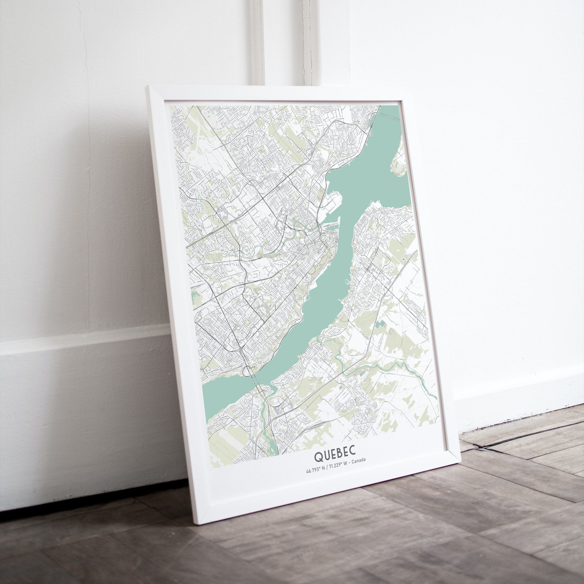 Quebec Map Streets With Names Customizable Map Poster City - Etsy Australia