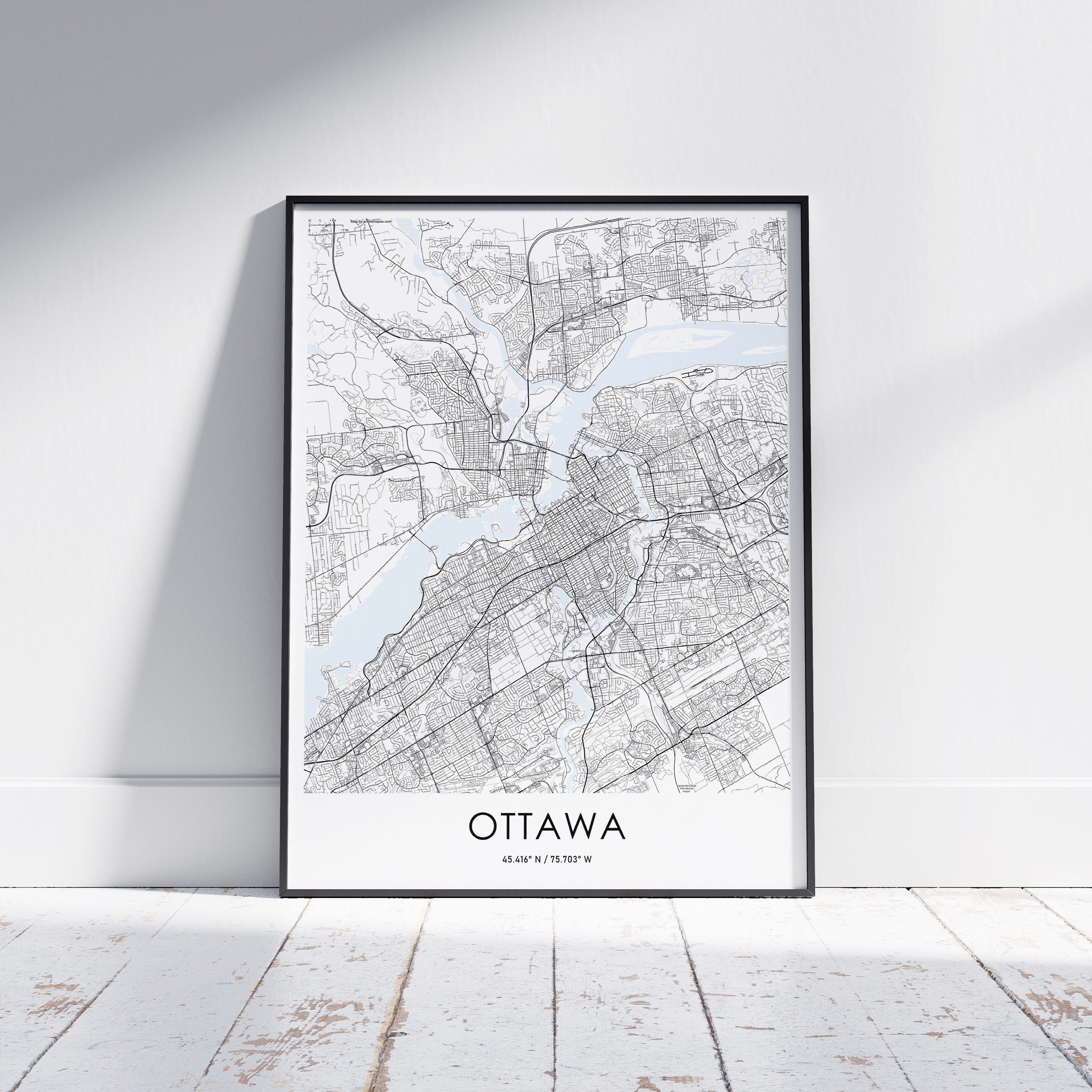 Ottawa City Map, Detailed Street Names, Digital Download, Instant ...
