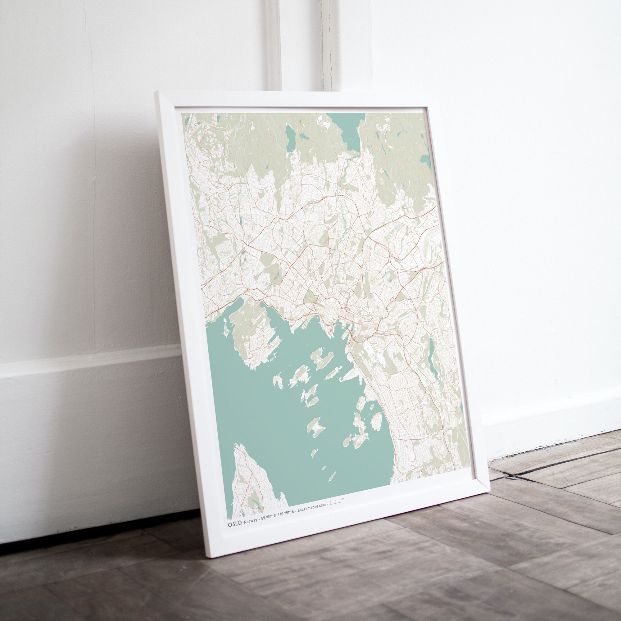 Oslo Map Street Names Detailed Physical Print or Digital - Etsy UK