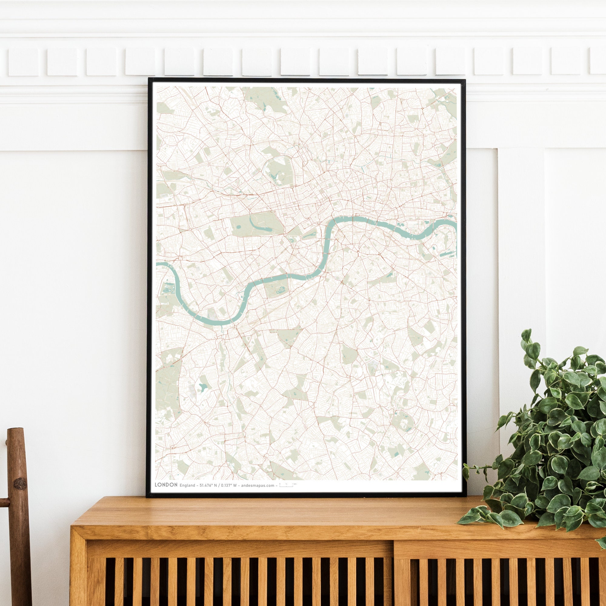London Map Street Map Digital Download Vector File Pdf - Etsy UK