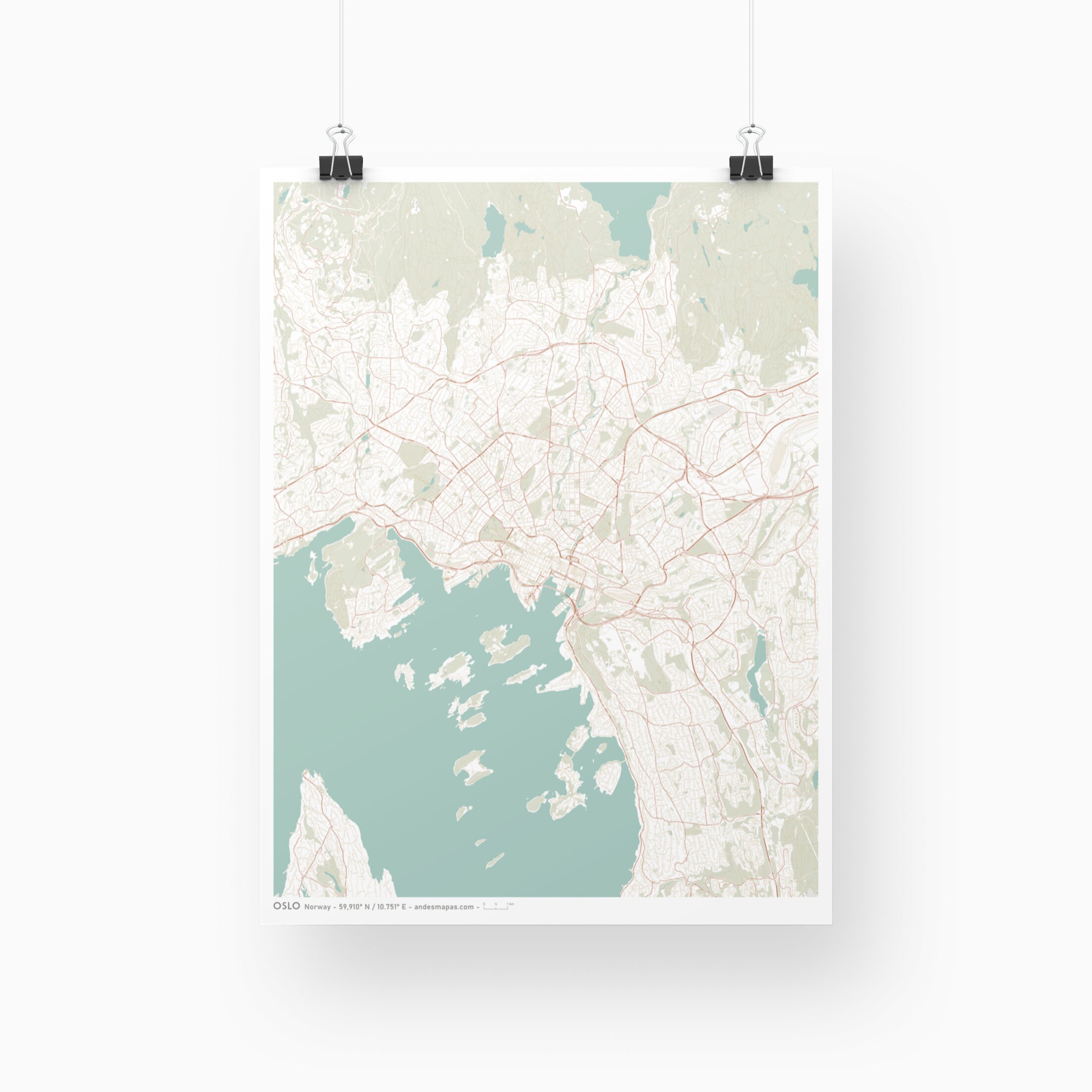 Oslo Map Street Names Detailed Physical Print or Digital - Etsy UK