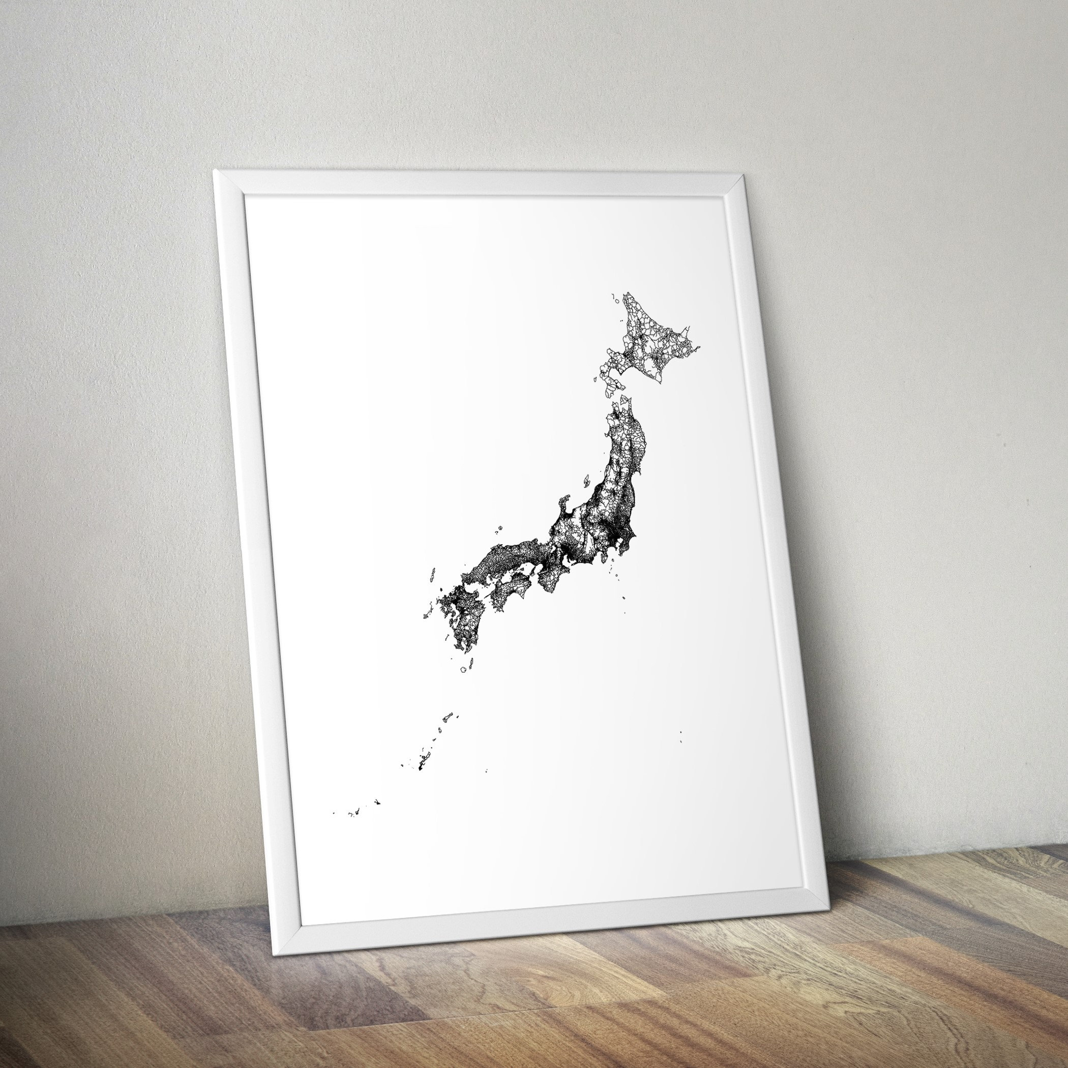 Japan Map Print Map Poster Map Print Anniversary Gift - Etsy