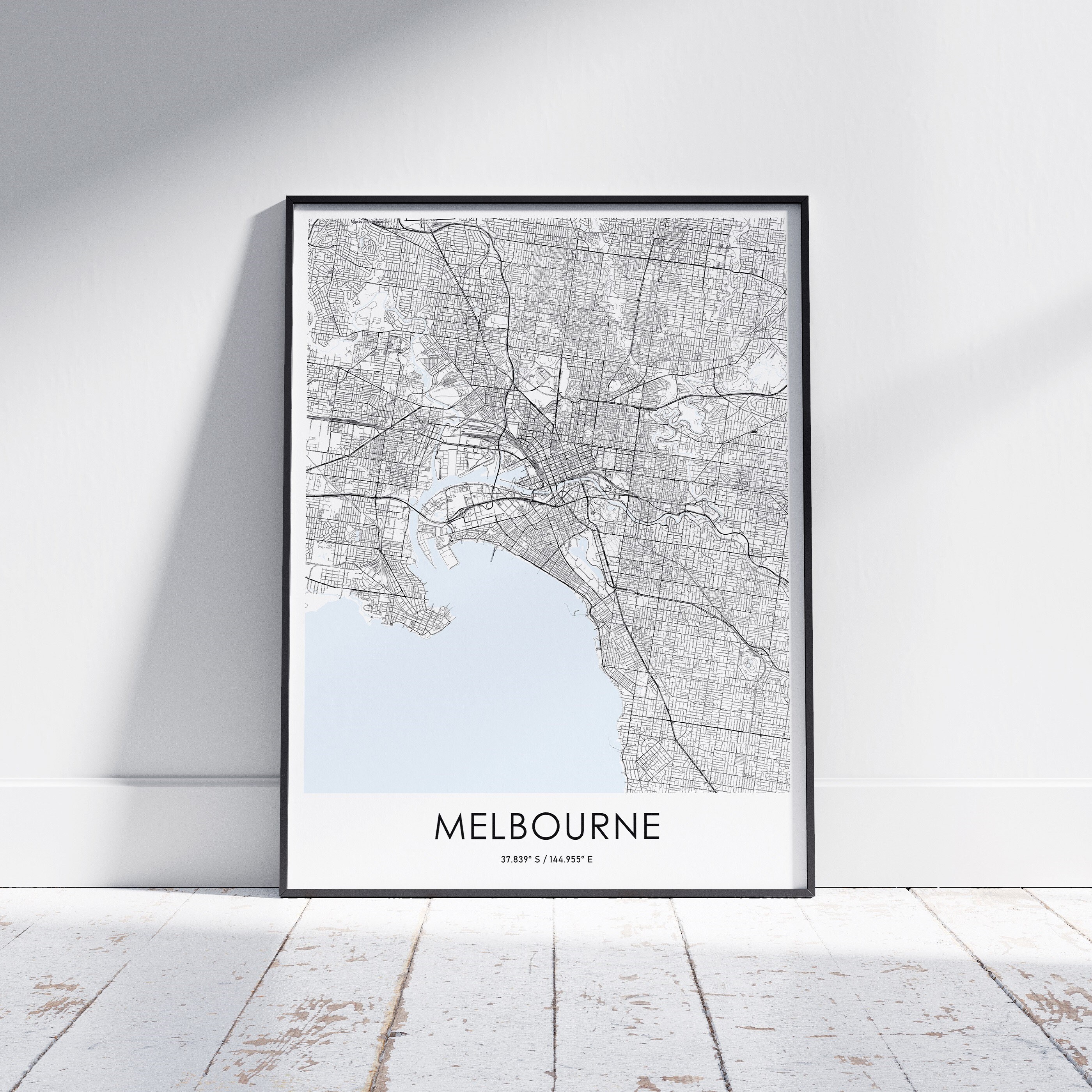 Melbourne City Map Poster Custom Map Print Anniversary Gift - Etsy UK