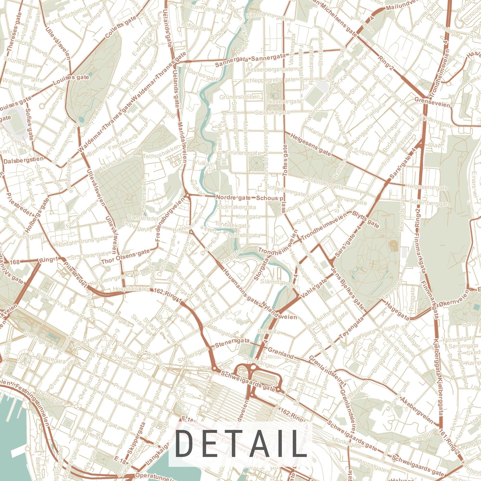 Oslo Map Street Names Detailed Physical Print or Digital - Etsy UK