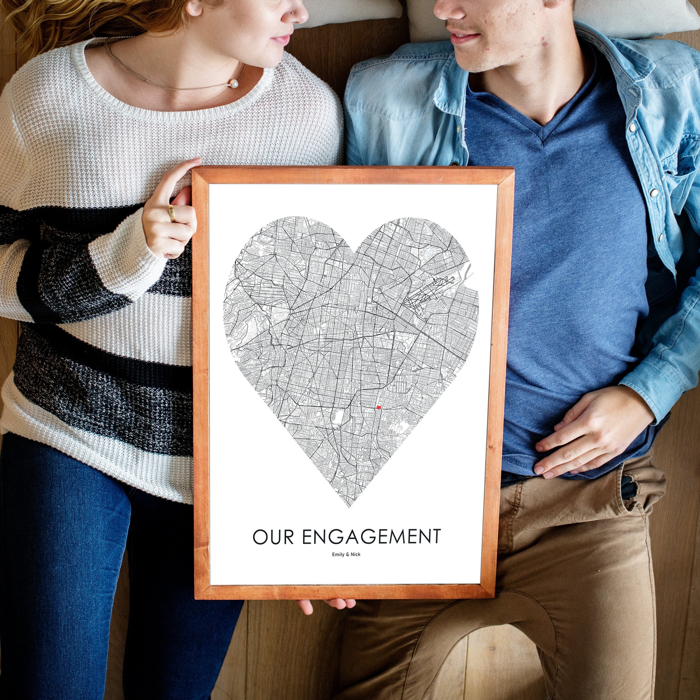 Mexico City Map Poster, Personalized Map Wedding Gift, Custom Location ...