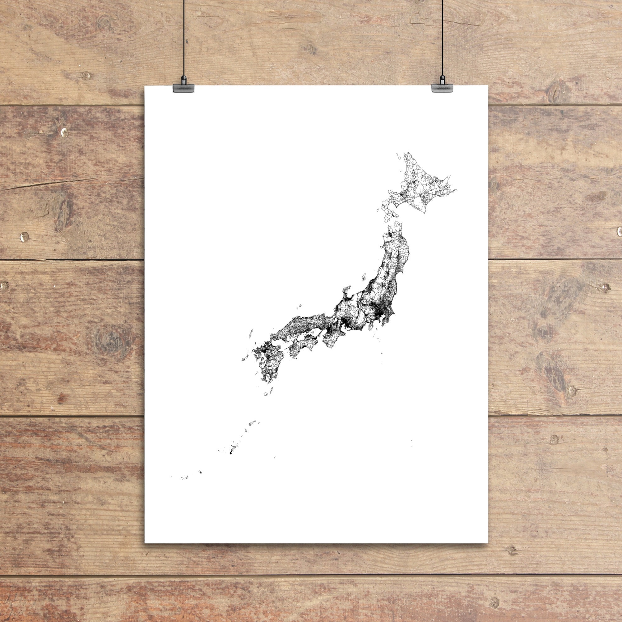 Japan Map Print Map Poster Map Print Anniversary Gift - Etsy