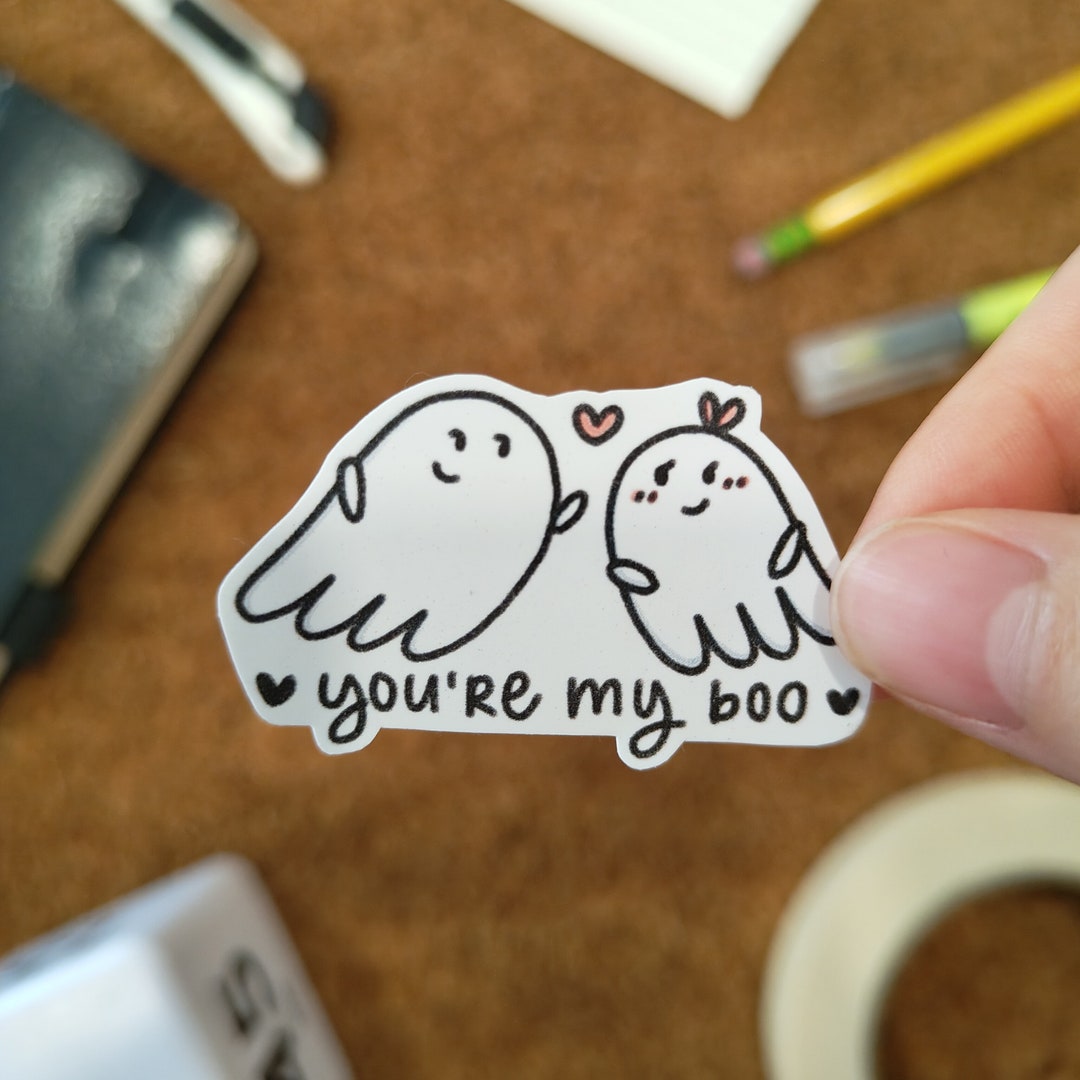 You’re My Boo Ghost Sticker - Cute Halloween Pun Vinyl Sticker ...