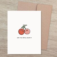 Cherry on Top Valentine's Day Cards, 2.75inx3.75 INSTANT DOWNLOAD, Pdf ...