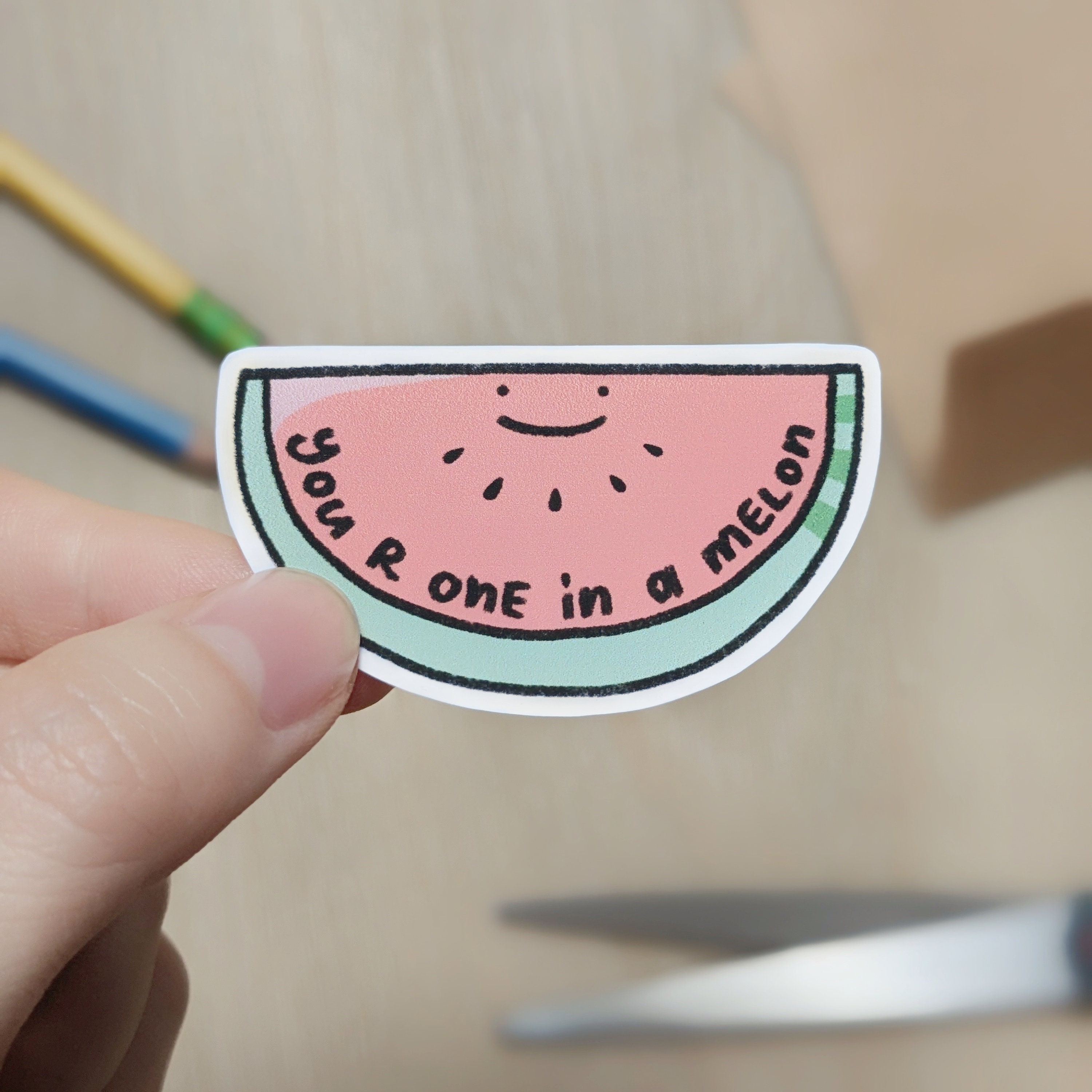 You R One in A Melon (you Are One in a Million) Vinyl Sticker - Cute ...