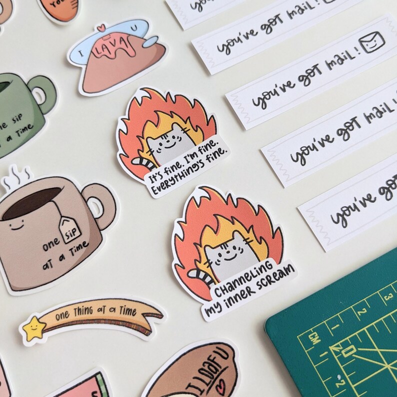 It's Fine I'm Fine Everything's Fine Sticker | Funny Relatable Cat Meme ...