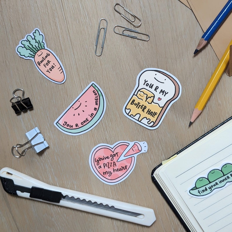 Squeeze the Day Vinyl Sticker - Cute Lemon Food Pun Waterproof Decal ...