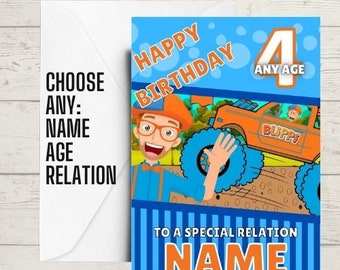 Blippi Birthday Card | Etsy