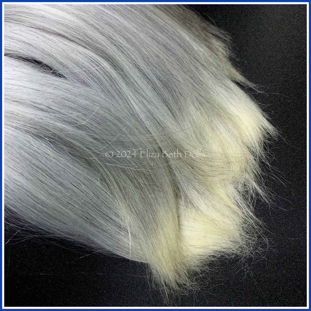 Silver Grey ALPACA Doll Hair | Silicone/vinyl Reborn Baby Rooting ...