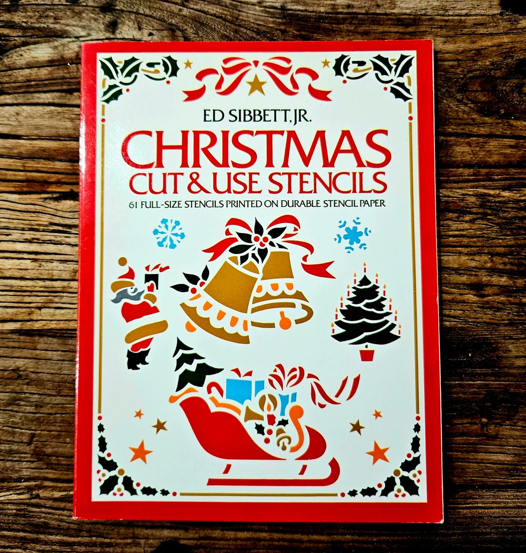 1978 Christmas Cut and Use Stencils by Ed Sibbett Jr. - Etsy