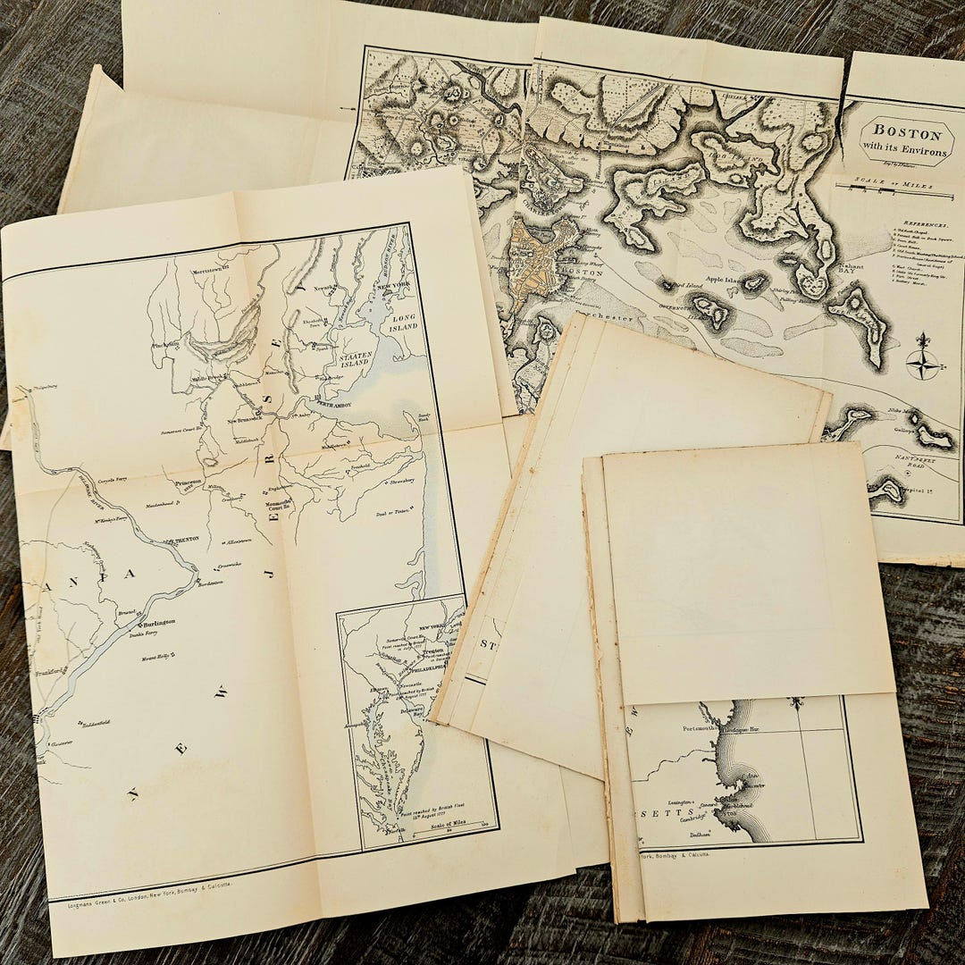 1920s Fold-out American Maps for Junk Journal Scrapbook Ephemera and ...