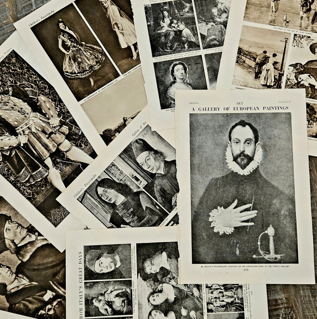 Full Page, Black & White, Old Portraits Encyclopedia Pages. Vintage ...