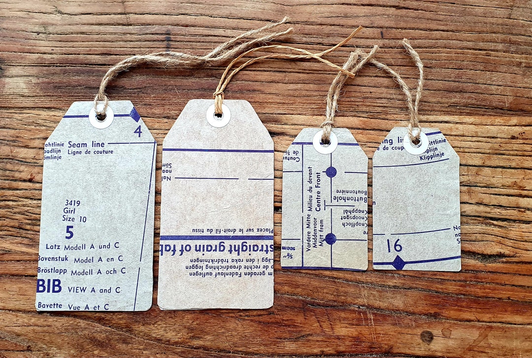 10 Vintage Sewing Pattern Swing Tags With Twine Mixed Pack - Etsy