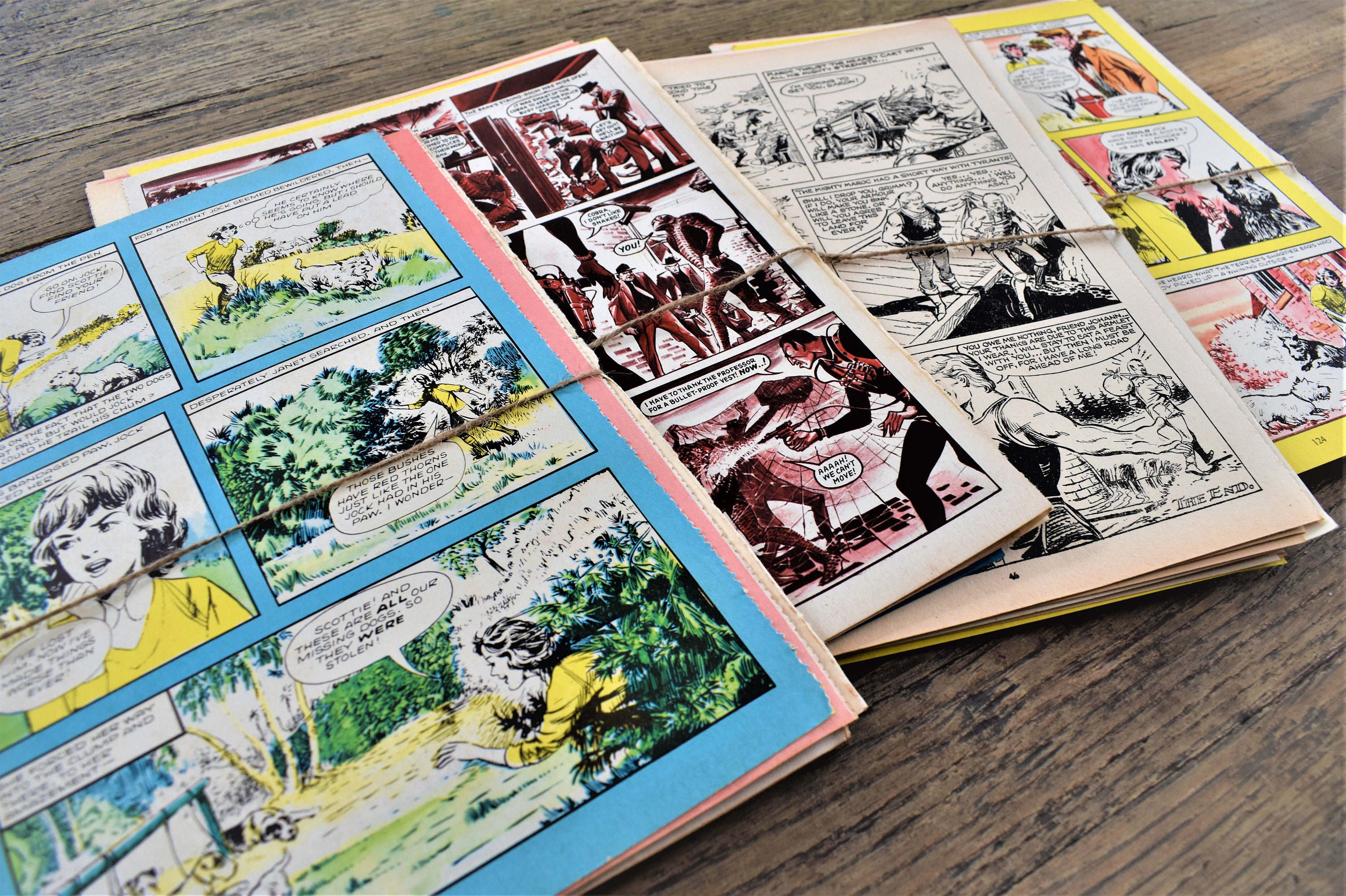 1950s Vintage Comic Book Pages: Mixed Media Ephemera (10pc) - Etsy