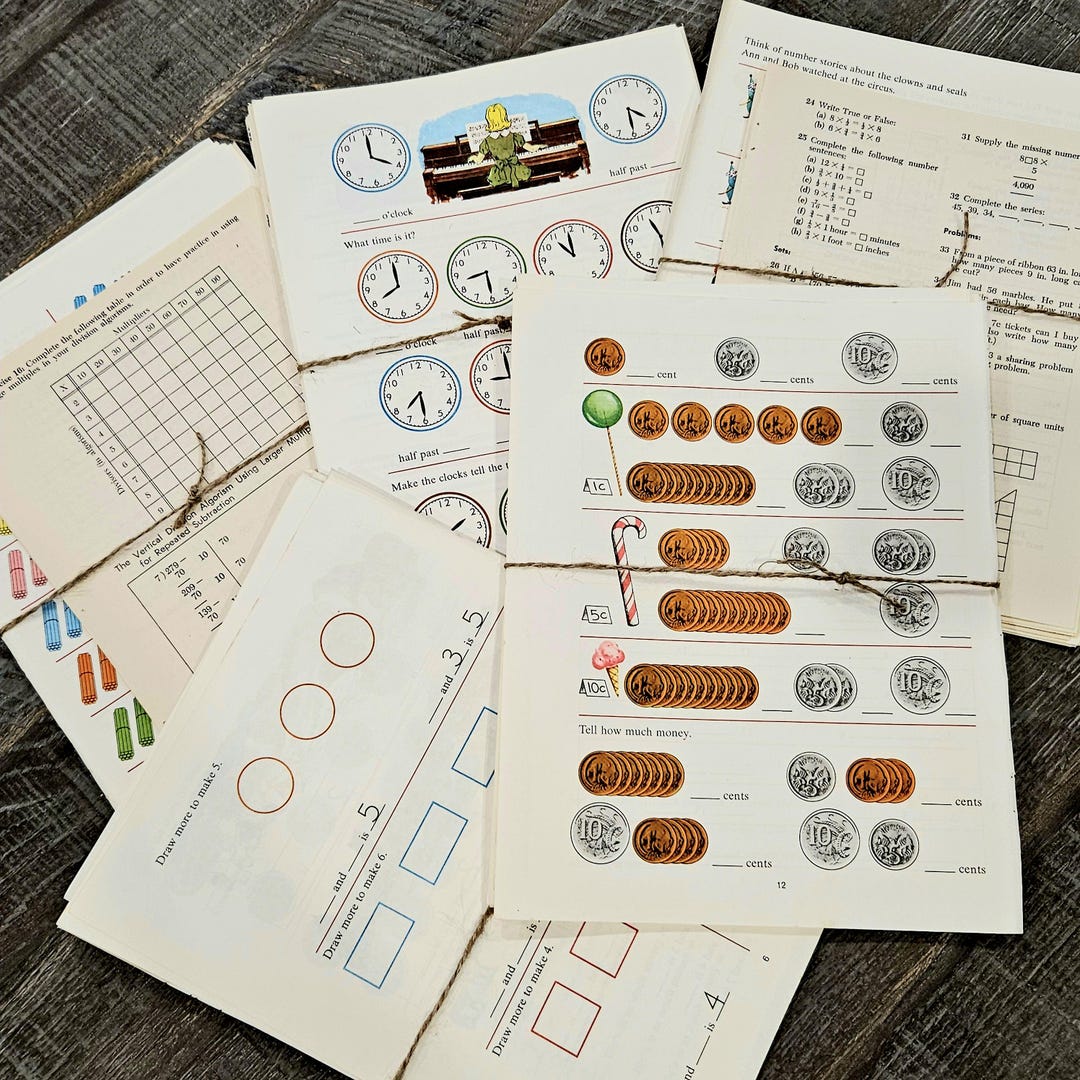 1960s Mathematics. Full Page Illustrations for Junk Journals ...