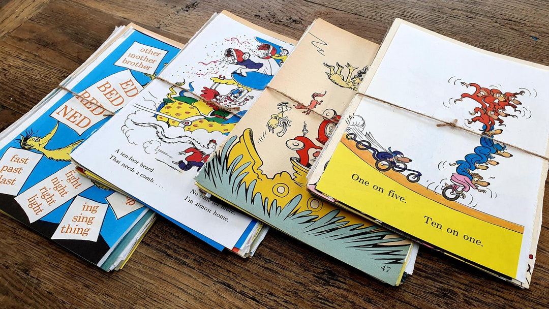 Dr Seuss Mixed Illustration Pages for Junk Journal, Scrapbooking ...